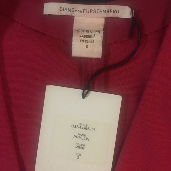 Diane Von Furstenberg | Dresses | Dvf Phyllis Fuchsia Midi Dress Size 2 ...